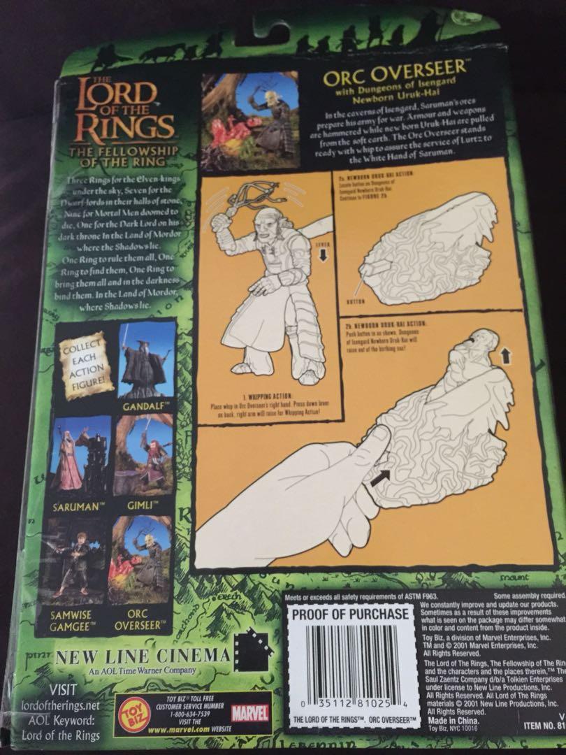 Lord Of The Rings Orc Overseer Fellowship Of The Ring Hobbies And Toys Collectibles