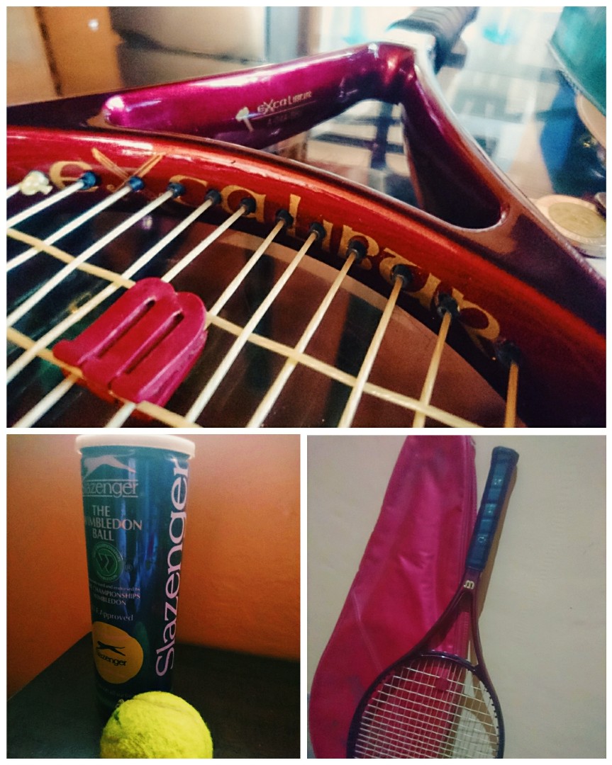 Wilson Excalibur Tennis Racket and Slazenger Wimbledon Tennis Balls ...