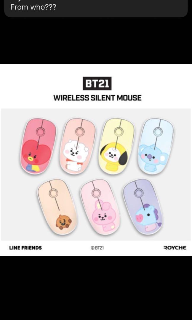 (PO) OFFICIAL BT21 X ROYCHE - BABY BT21 SILENT WIRELESS MOUSE, Hobbies ...