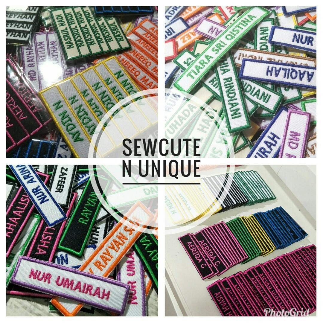 School uniform embroidered nametags, Hobbies & Toys, Stationery & Craft ...