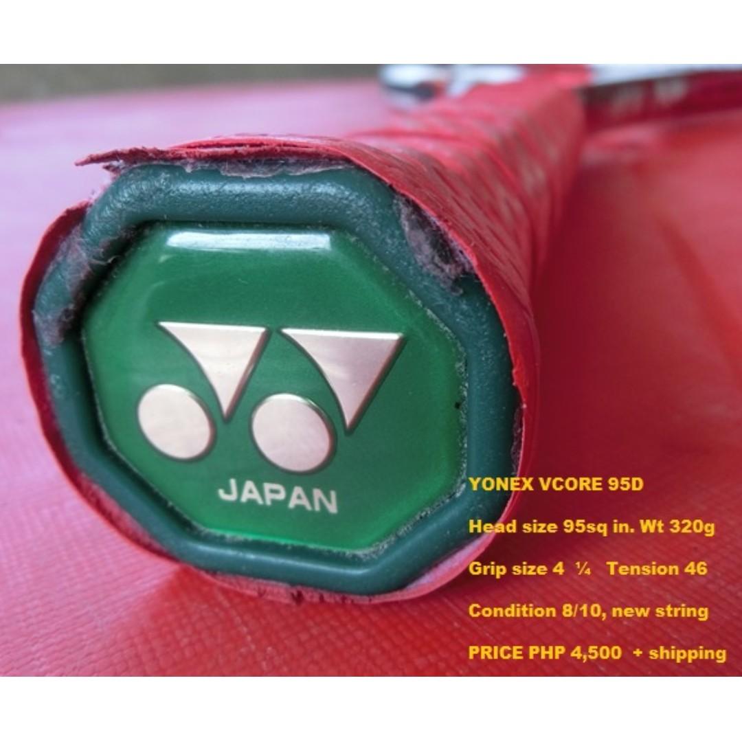 YONEX VCORE 95D tennis racket, Sports Equipment, Sports & Games, Racket and Ball Sports on Carousell