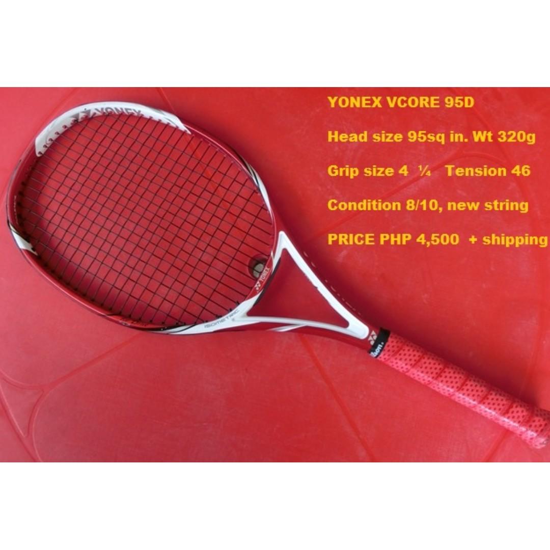 YONEX VCORE 95D tennis racket, Sports Equipment, Sports & Games, Racket and Ball Sports on Carousell
