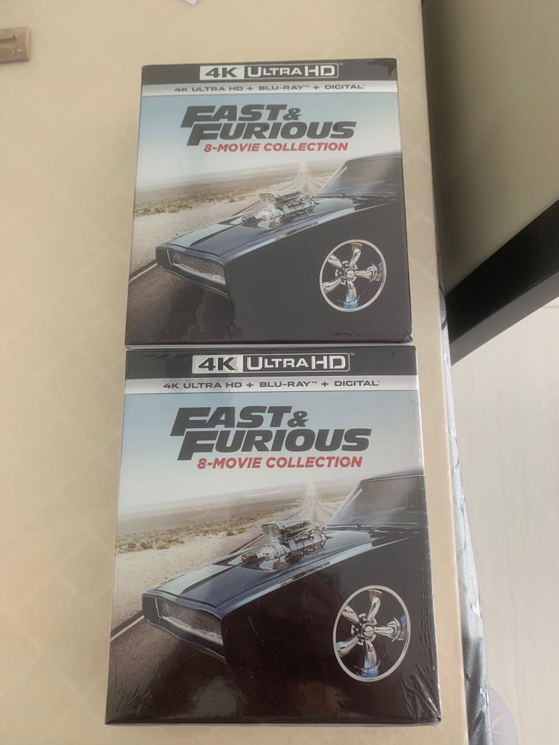 2 Sets of Fast & Furious 8-Movie Collection (4K Ultra + Blu Ray ...