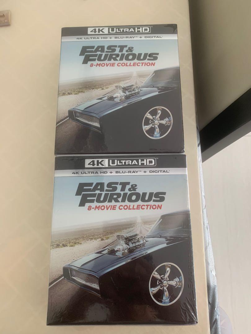 2 Sets of Fast & Furious 8-Movie Collection (4K Ultra + Blu Ray ...