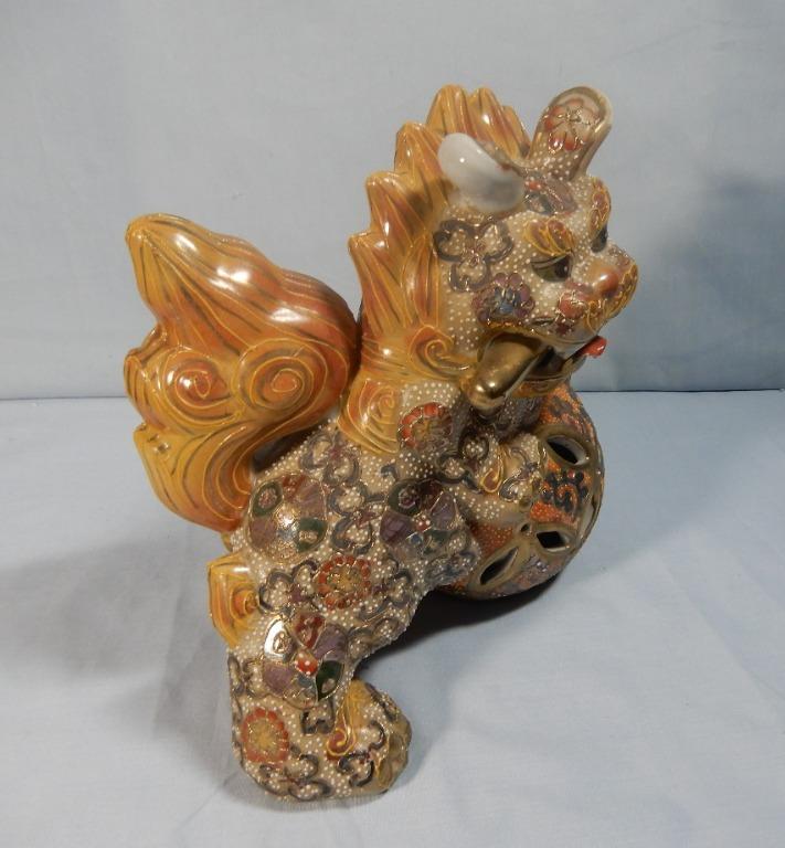 Antique porcelain Japanese Shi Shi foo dogs pair circa mid 1900s ...