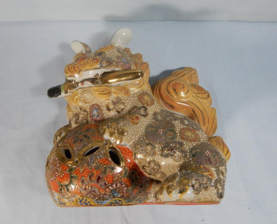 Antique porcelain Japanese Shi Shi foo dogs pair circa mid 1900s ...