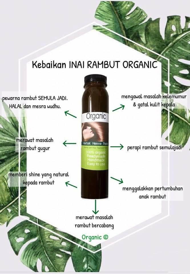 INAI RAMBUT ORGANIC / HALAL HAIR DYE / HALAL HENNA / HENNA FOR HAIR ...