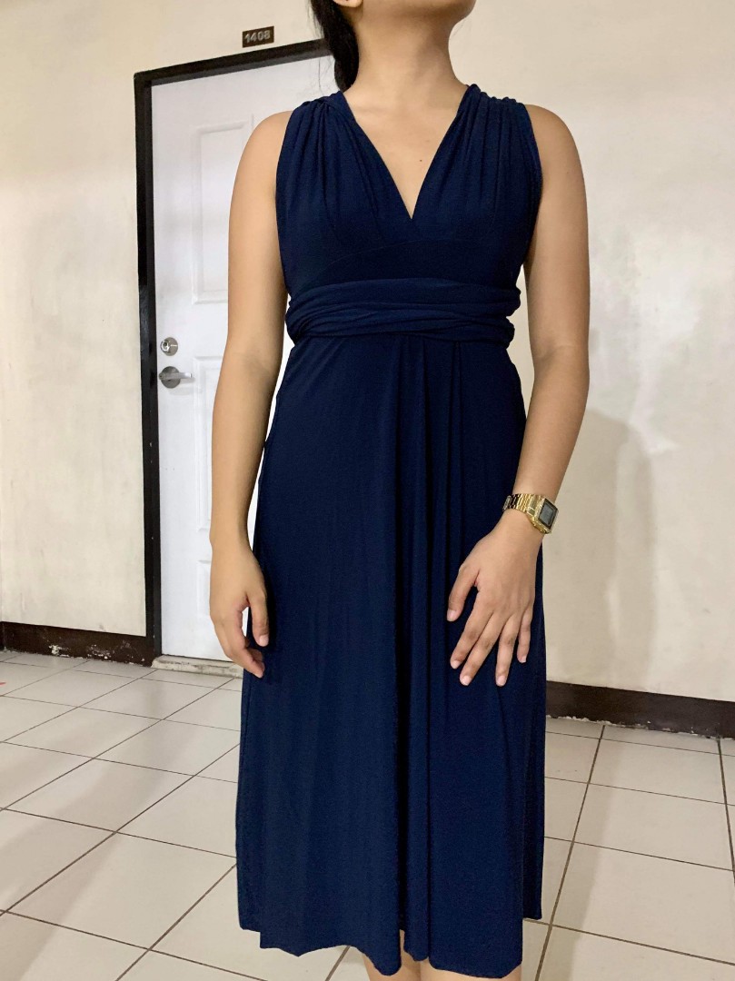 Navy blue infinity dress, Women's Fashion, Dresses & Sets, Dresses on ...