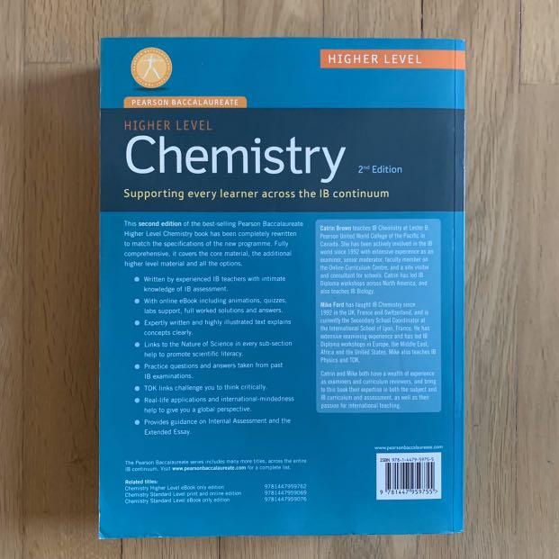 Pearson Baccalaureate Chemistry Higher Level 2nd Edition Print and ...