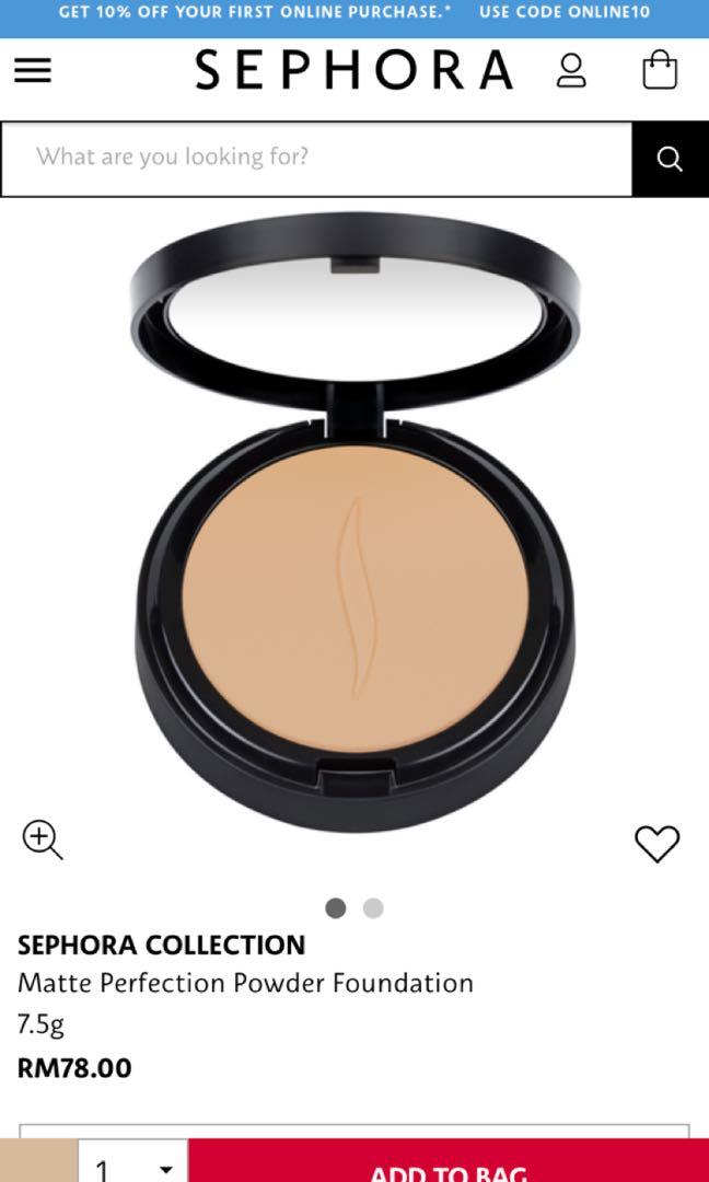 Sephora matte perfection powder foundation, Beauty & Personal Care ...