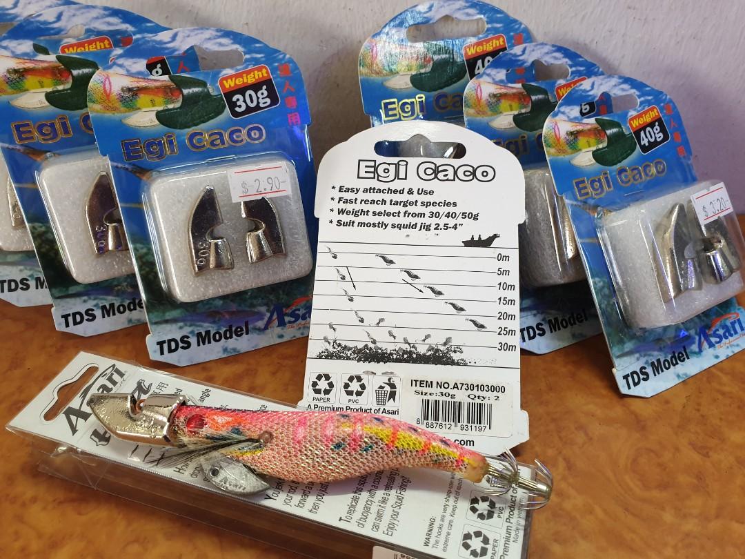 The 'ASARI' TDS Model= 30g/ 40g Egi Caco. (Additional sinker like mask can easy cover your Squid ...