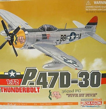 Dragon Warbirds 1/72 P-47D Thunderbolt USAAF 362nd FG, "Five by Five ...