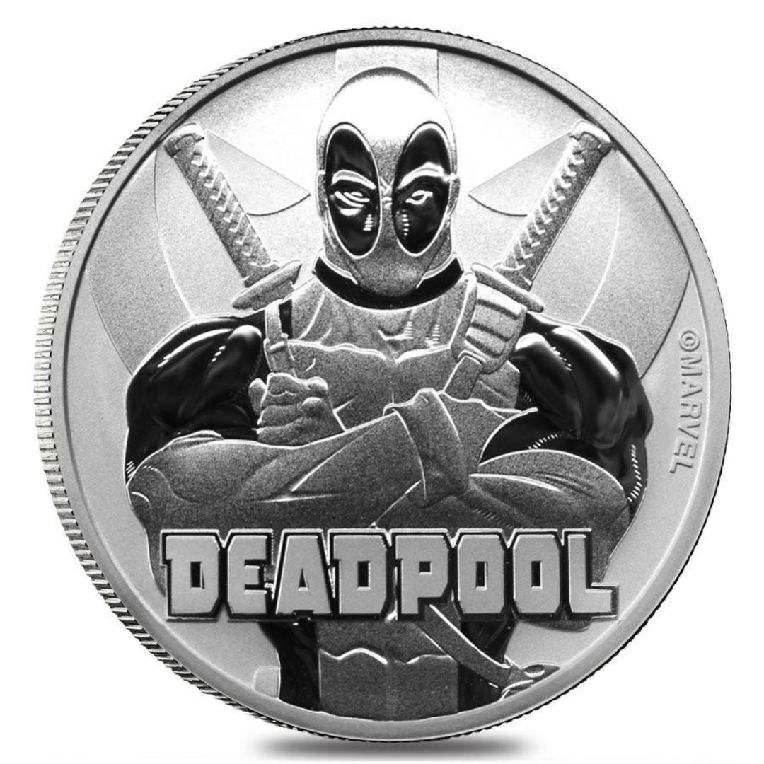 1 oz 2018 PERTH MINT MARVEL SERIES Deadpool Silver Coin, Hobbies & Toys ...