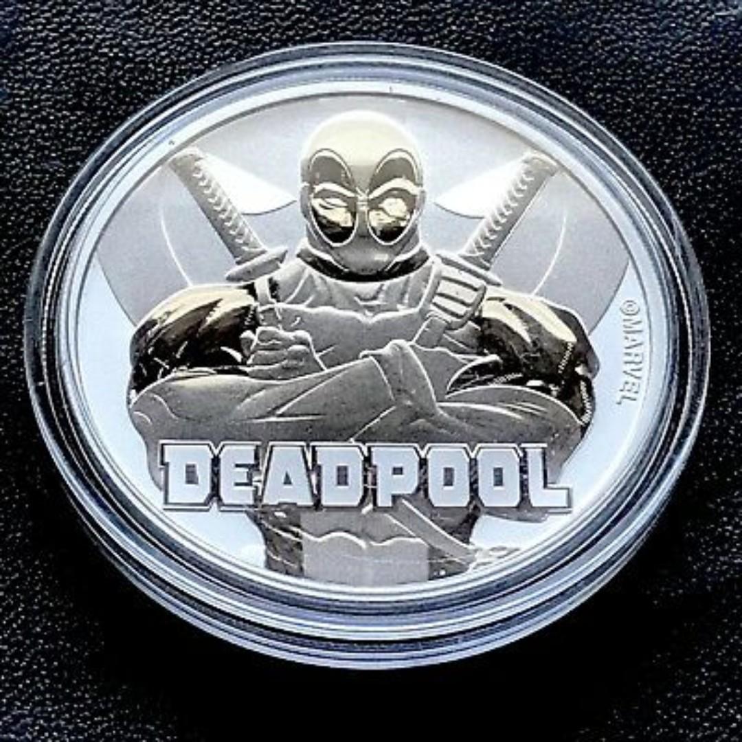 1 oz 2018 PERTH MINT MARVEL SERIES Deadpool Silver Coin, Hobbies & Toys ...