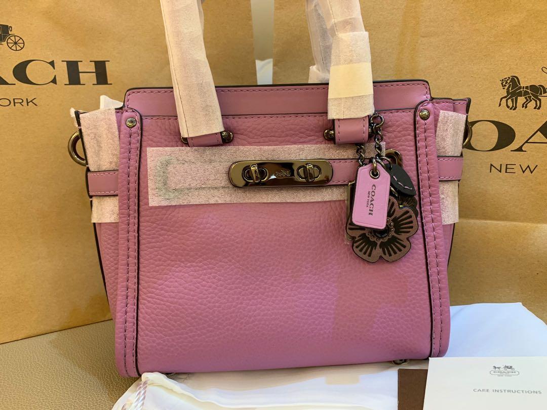 Authentic Coach tea rose swagger mini 21 cm tea rose limited edition ...