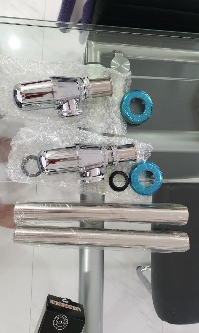 Basin bottom bottle trap x 2 sets, Furniture & Home Living, Bathroom ...