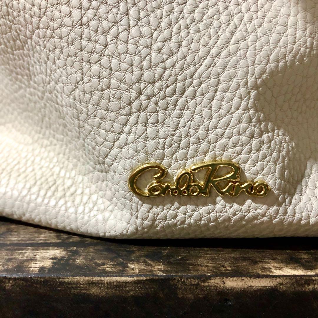 Carlo Rino Mini Drawstring Bucket Bag - Cream, Women's Fashion, Bags ...