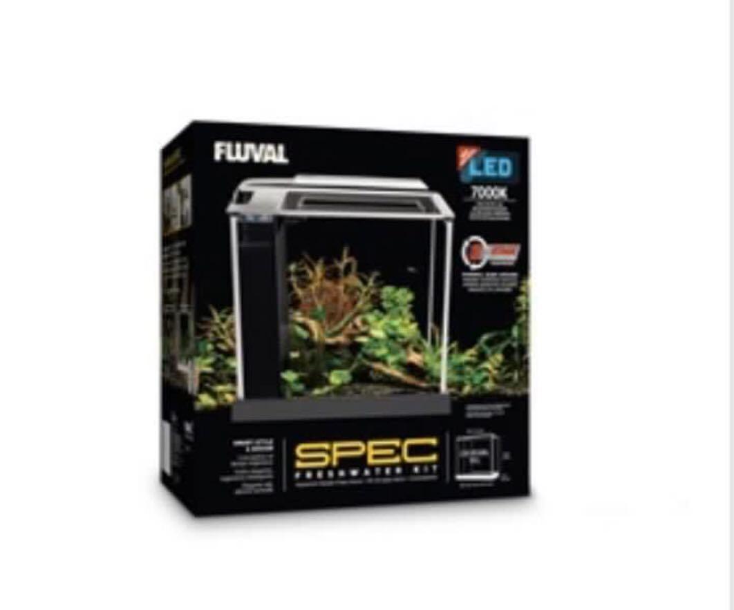 Fluval Spec Aquarium Kit - Black - 10 L (2.6 US gal), Pet Supplies, For ...