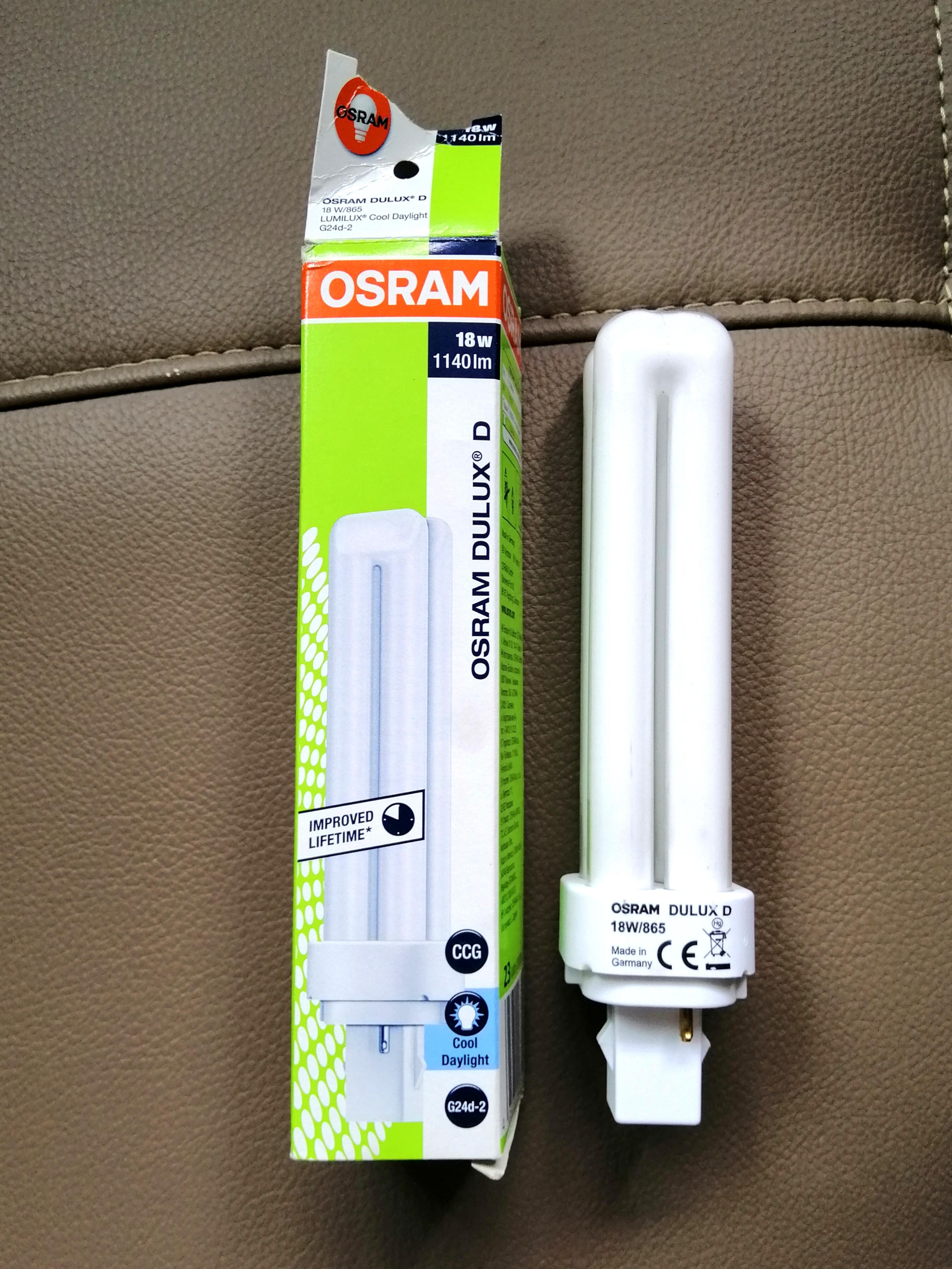 Osram Dulux D PLC 18W/ 865 Tube Cool Daylight, Services, Home Services, Electrical, Lighting ...