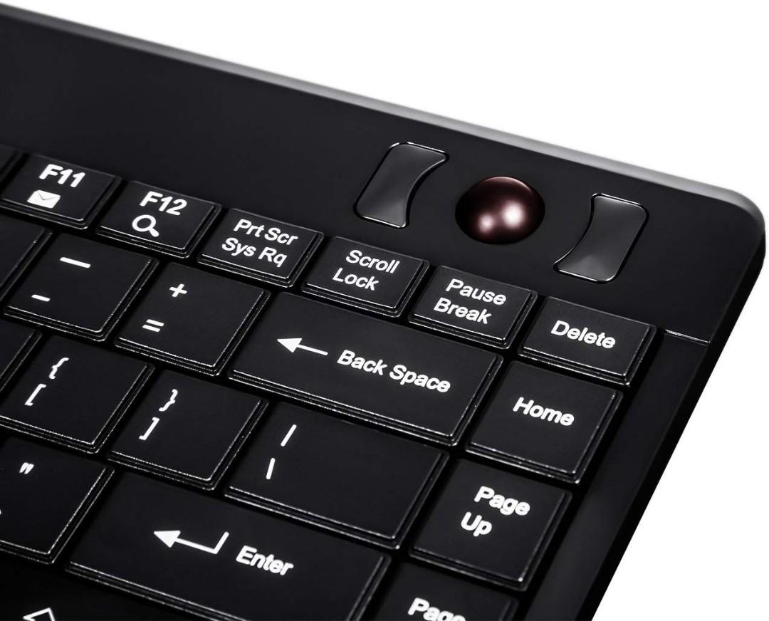 Perixx Periboard-706 Wireless Trackball Mini Keyboard, Build-in 0.55 ...