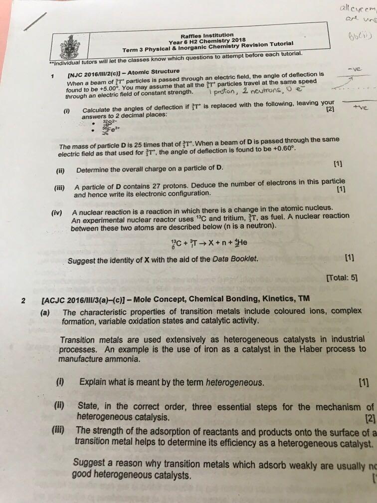 RJC Chemistry Topical Practice Worksheets + Y6 Revision Package ...