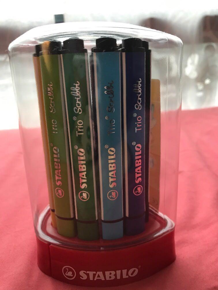 Stabilo Spring Loaded Fibre Pens, Hobbies & Toys, Stationery & Craft ...