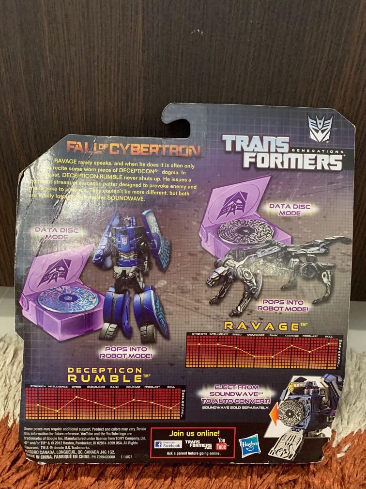 Transformer Generations Fall of the Cybertron: Ravage & Rumble, Hobbies & Toys, Toys & Games on ...