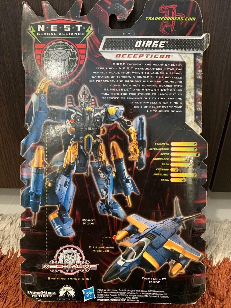 Transformers Revenge of the Fallen: Dirge Decepticon, Hobbies & Toys ...