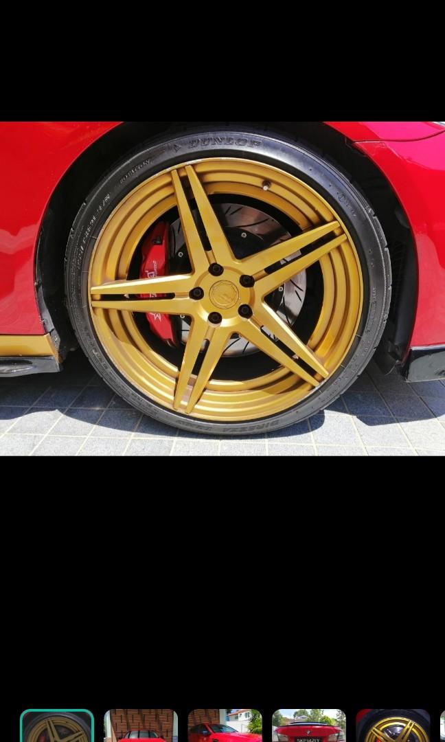 20" BC Forged full gold rims, Car Accessories, Tyres & Rims on Carousell