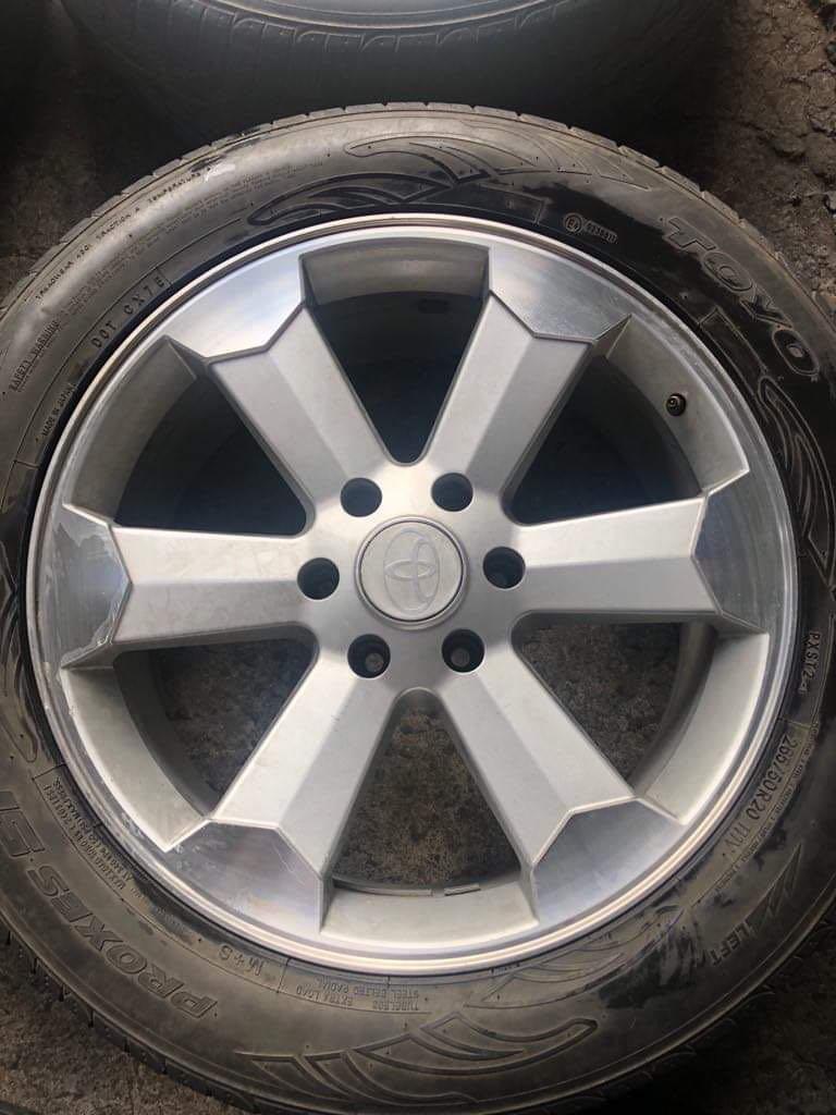 20" Toyota 6spoke mags 6Holes pcd 139 with 265 50 R20 toyo Tires, Car ...