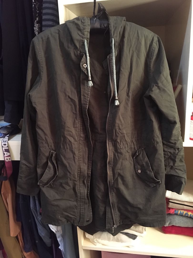 Army Green Parka Jacket, Women's Fashion, Coats, Jackets and Outerwear ...