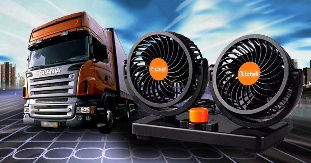 E3198 HX-T303 MITCHELL Mini Car Fans Vechicle Fan, 2 Gears 360 Degree ...