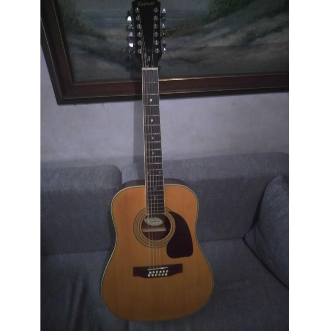 Epiphone DR212 12 String acoustic guitar, Hobbies & Toys, Music & Media ...