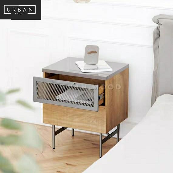 HUB Industrial Metal Bedside Table, Furniture & Home Living, Furniture ...