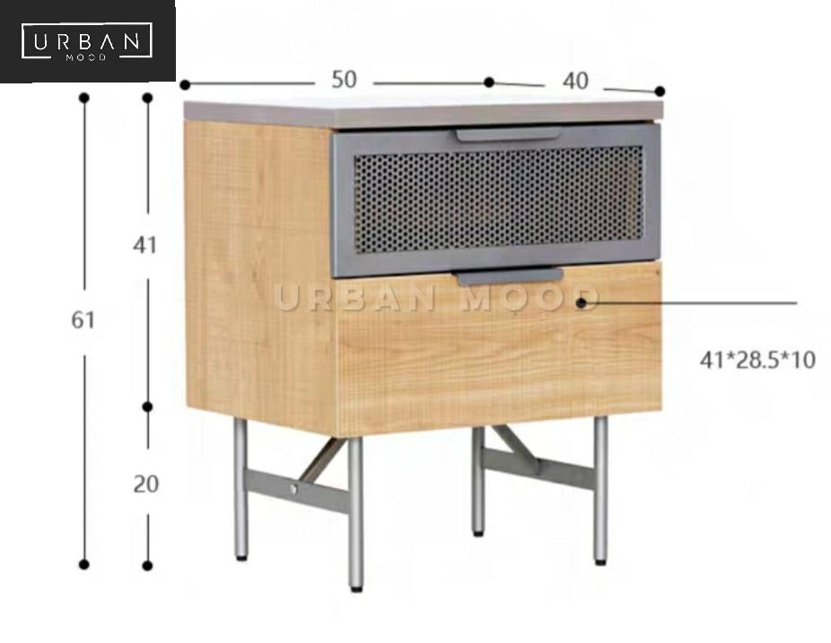 HUB Industrial Metal Bedside Table, Furniture & Home Living, Furniture ...