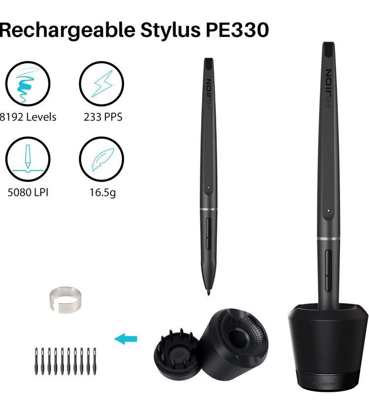 Huion GT-191 KAMVAS Drawing Tablet with HD Screen Graphic Drawing Monitor Pen Display 8192 ...