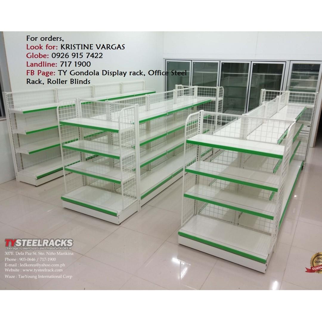 Mesh type gondola stand alone grocery display rack organizer, Furniture ...