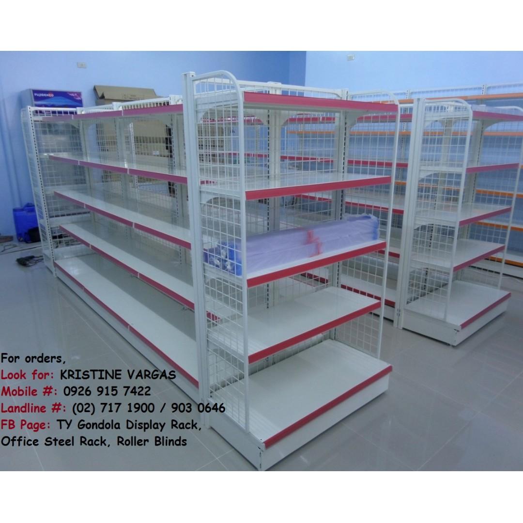 Mesh type gondola stand alone grocery display rack organizer, Furniture ...