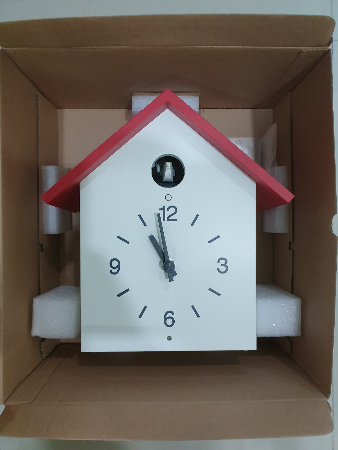 Muji Red Cuckoo Clock, Everything Else on Carousell