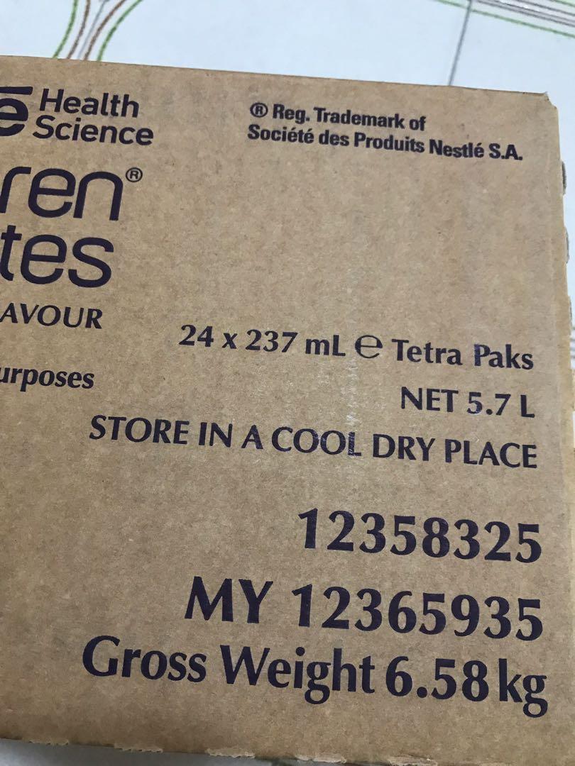 Nestle nutren diabetes carton (26 x 237ml), Health & Nutrition, Health ...