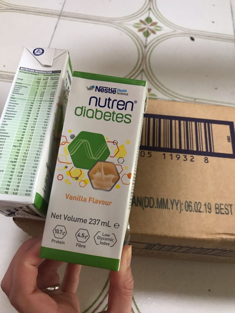 Nestle nutren diabetes carton (26 x 237ml), Health & Nutrition, Health ...
