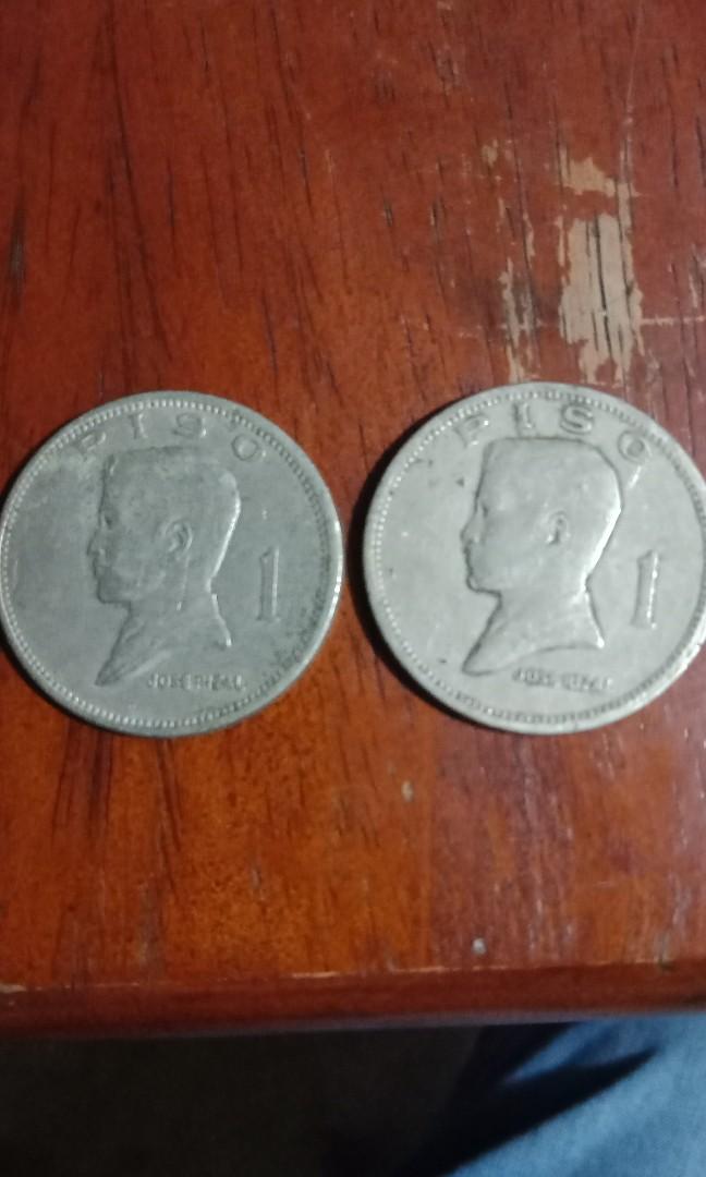 Old 1 piso coins jose rizal head, Hobbies & Toys, Memorabilia ...