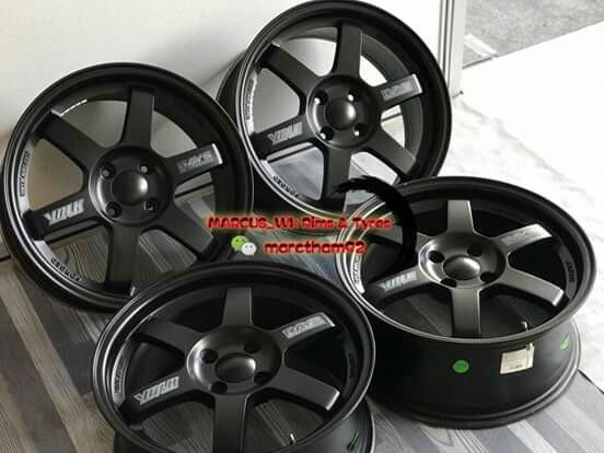 Rim 16" Volk Rays TE37, Auto Accessories on Carousell