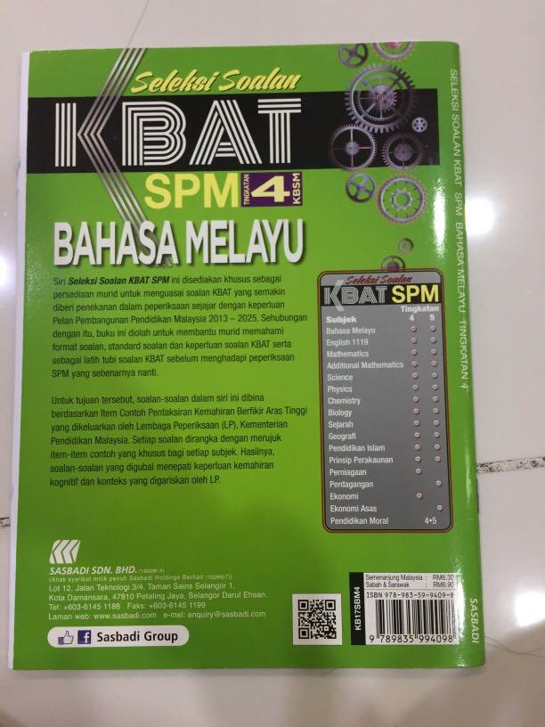 SELEKSI SOALAN KBAT SPM TINGKATAN 4 KBSM BAHASA MELAYU, Hobbies & Toys, Books & Magazines ...