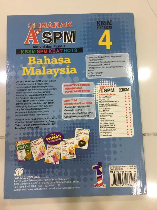 SEMARAK A++ SPM AKTIVITI DAN PRAKTIS KBSM SPM KBAT HOTS BAHASA MELAYU TINGKATAN 4, Hobbies ...