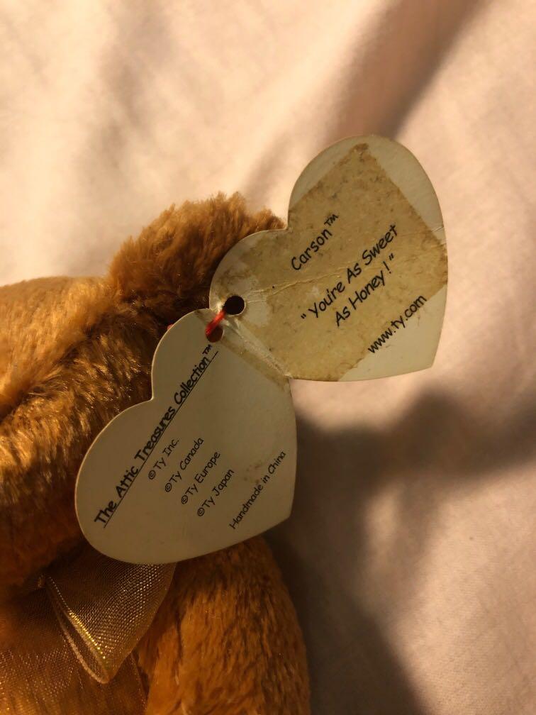 TY Bear (Carson 1993 TY Beanie Baby the Attic) (Retired) , Hobbies ...