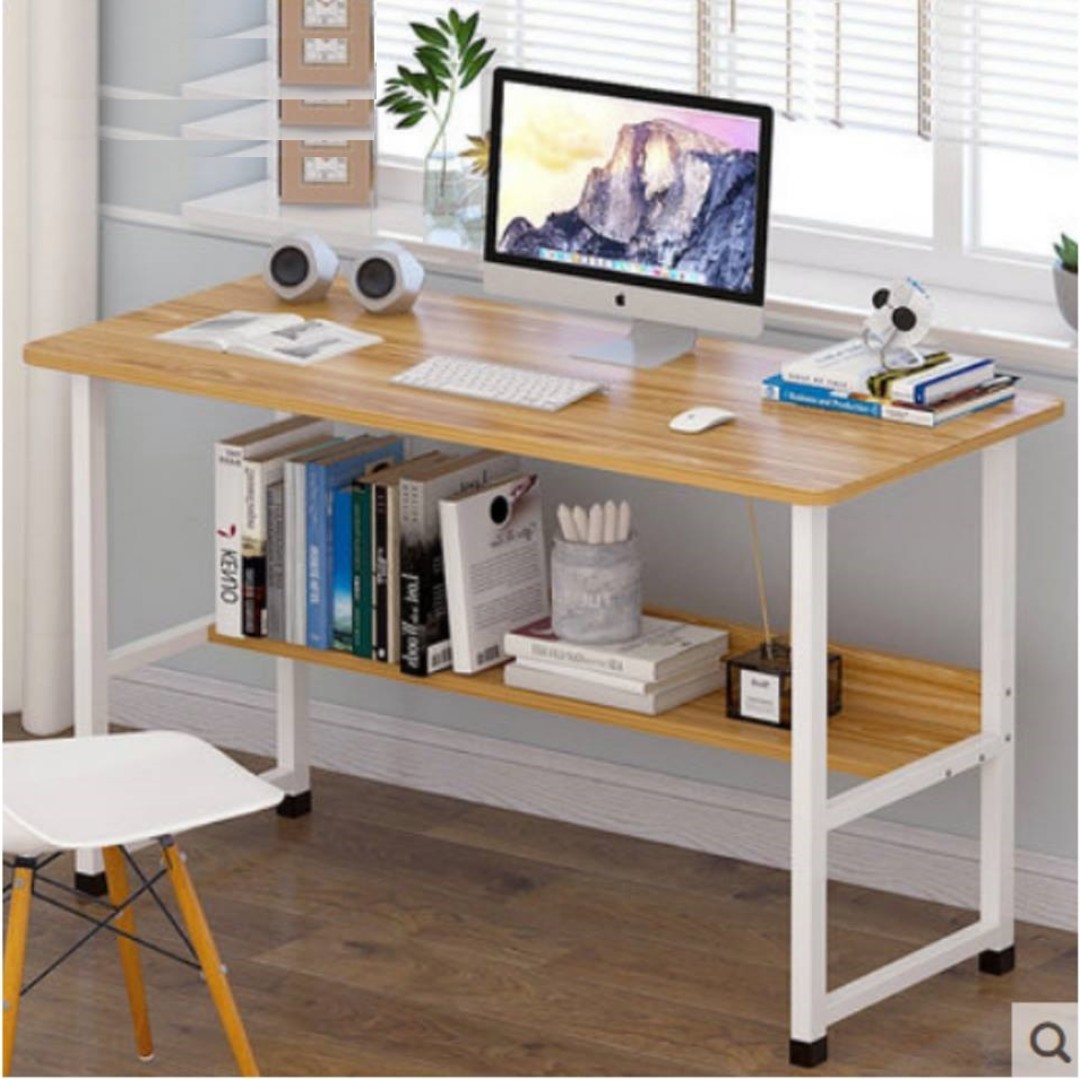Computer Table with Rack Underneath #2 (Brown), Furniture & Home Living ...