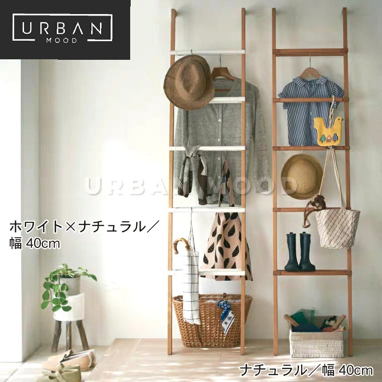 ECHELON Rustic Solid Wood Ladder Rack, Furniture & Home Living ...