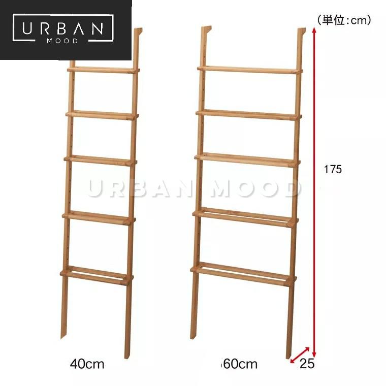 ECHELON Rustic Solid Wood Ladder Rack, Furniture & Home Living ...