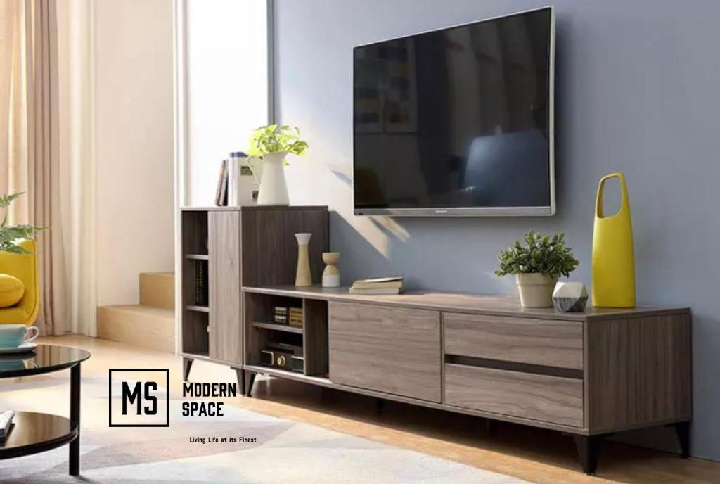 JACOB Modern Wooden Side Cabinet / SDR75, Furniture & Home Living ...